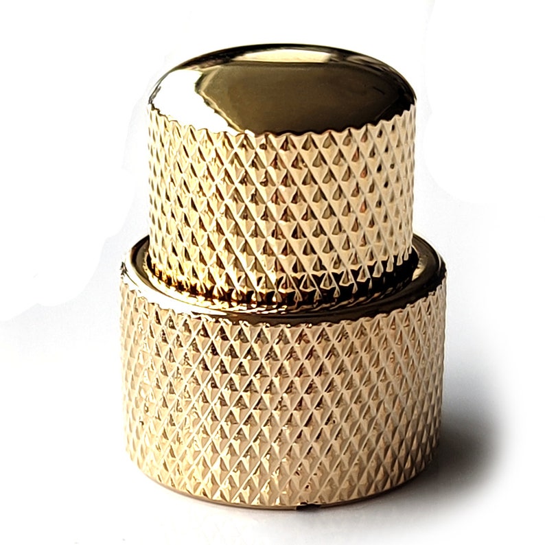 Dual Concentric Metal Control Knobs, Double Stacked – Chrome Black Gold ...