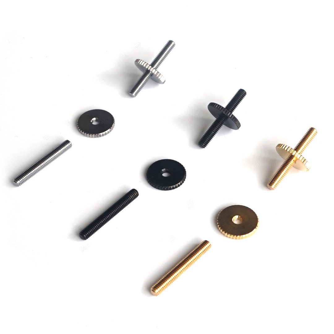 2x Thumb Wheel Tune-o-matic Bridge Height Adjustment Screws – 16mm M4 ...
