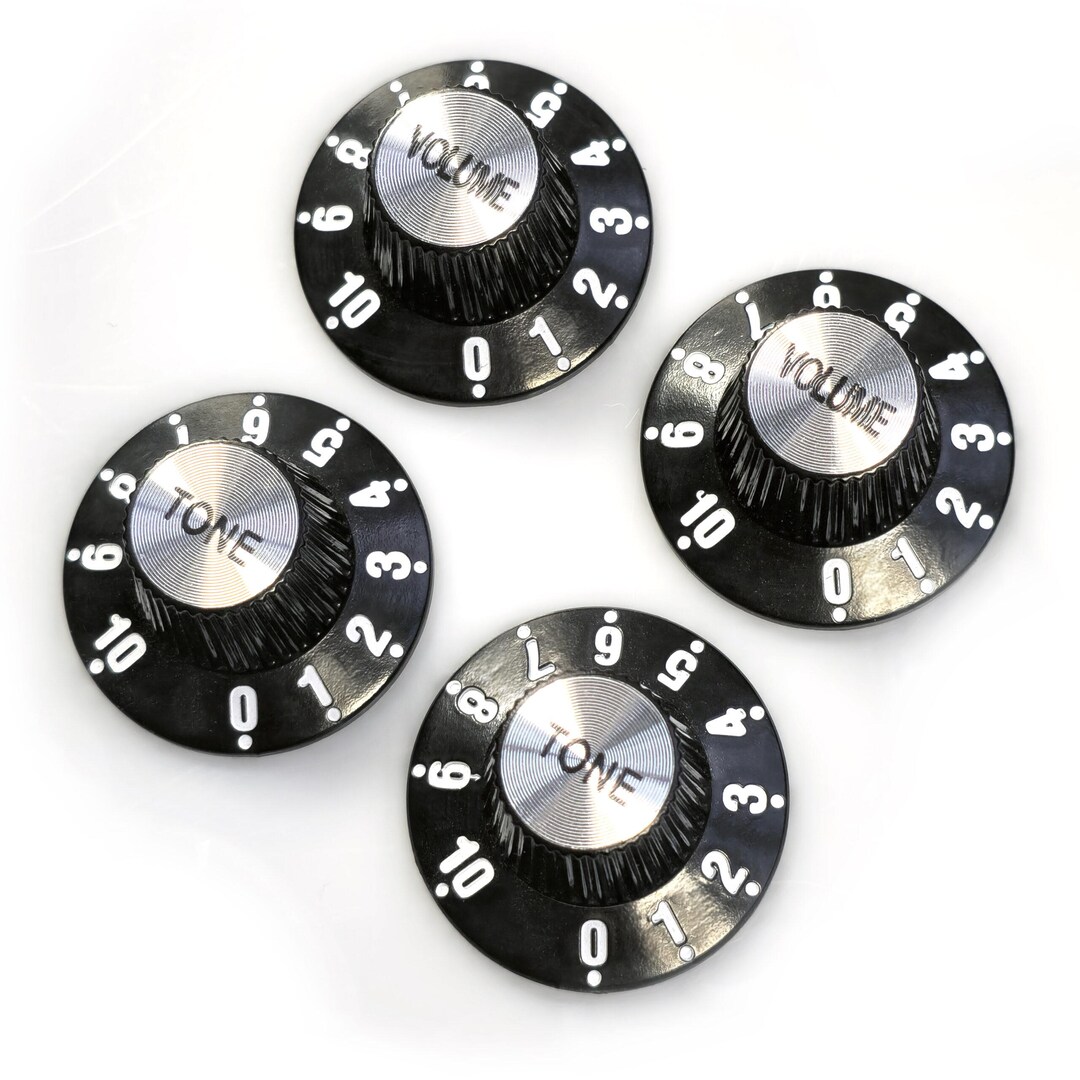 Witch Hat Knobs – Vintage Volume Tone for Jazzmaster & Epiphone – Black ...