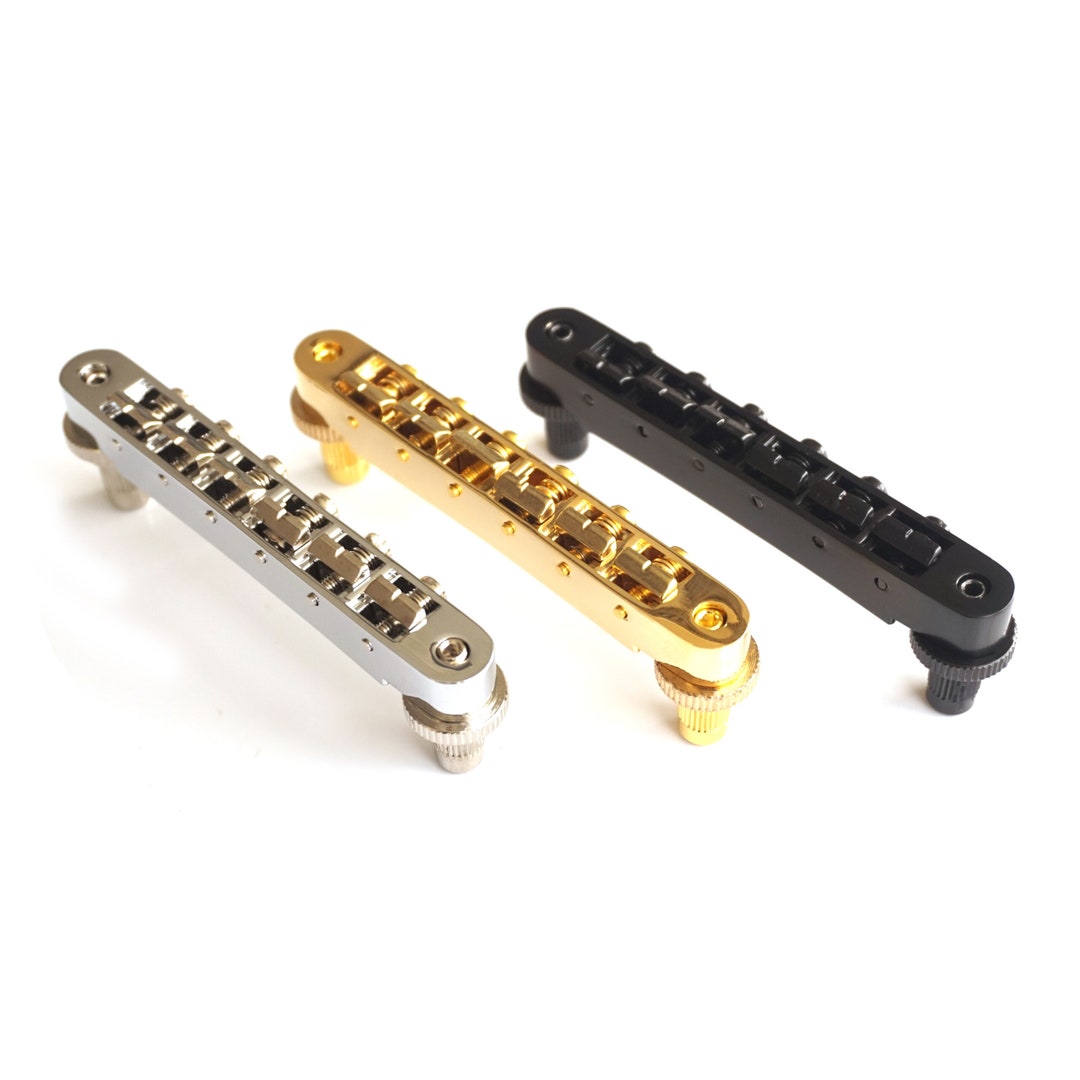 ABR-1 Tune-o-matic Bridge for Gibson Les Paul, SG, ES, Dot Chrome Black ...