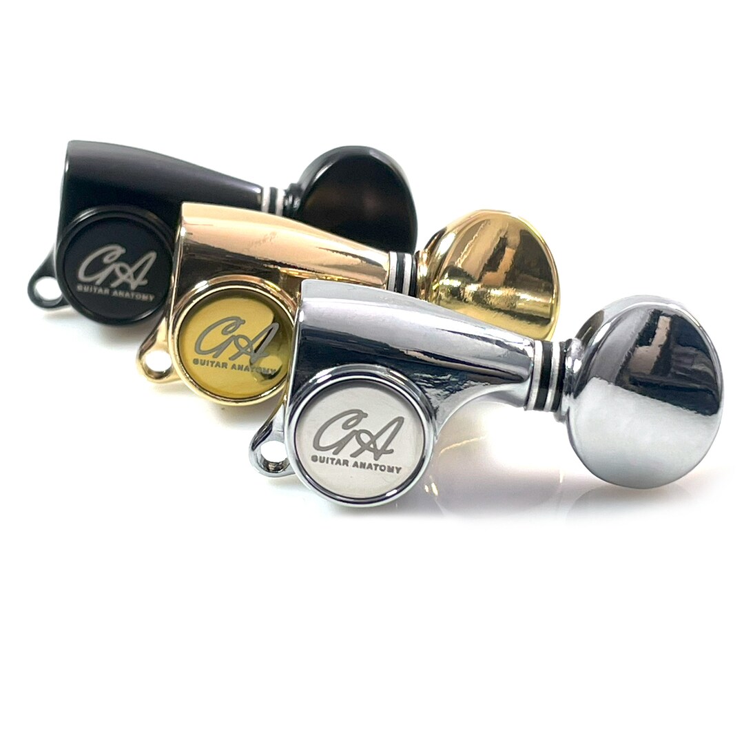 Guitar Anatomy Pro Tuners – 1:21 Ratio Fine Tuning Machine Heads - Oval ...