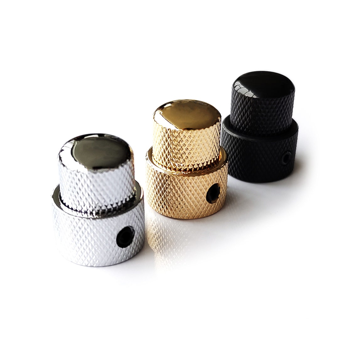 Dual Concentric Metal Control Knobs, Double Stacked – Chrome Black Gold ...