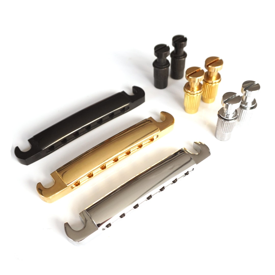 7 String Stop Bar Tailpiece - Chrome Black Gold - Etsy