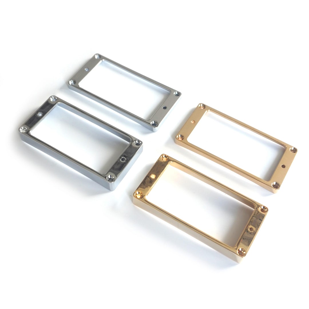 Metal Humbucker Pickup Curved Base Mounting Ring Surrounds Les Paul,es ...
