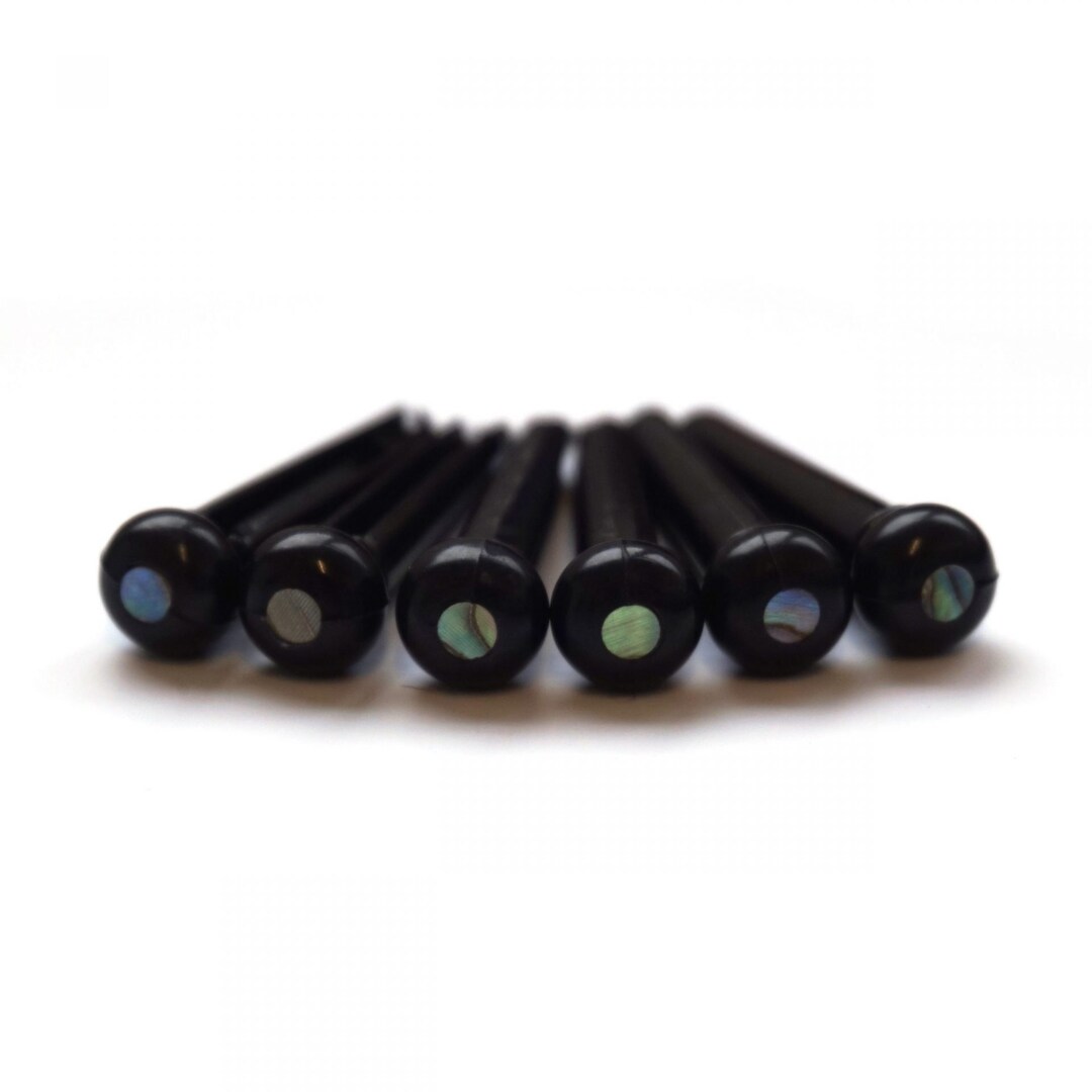 Black Guitar Bridge Pins String Pegs With Abalone Inlay - Etsy