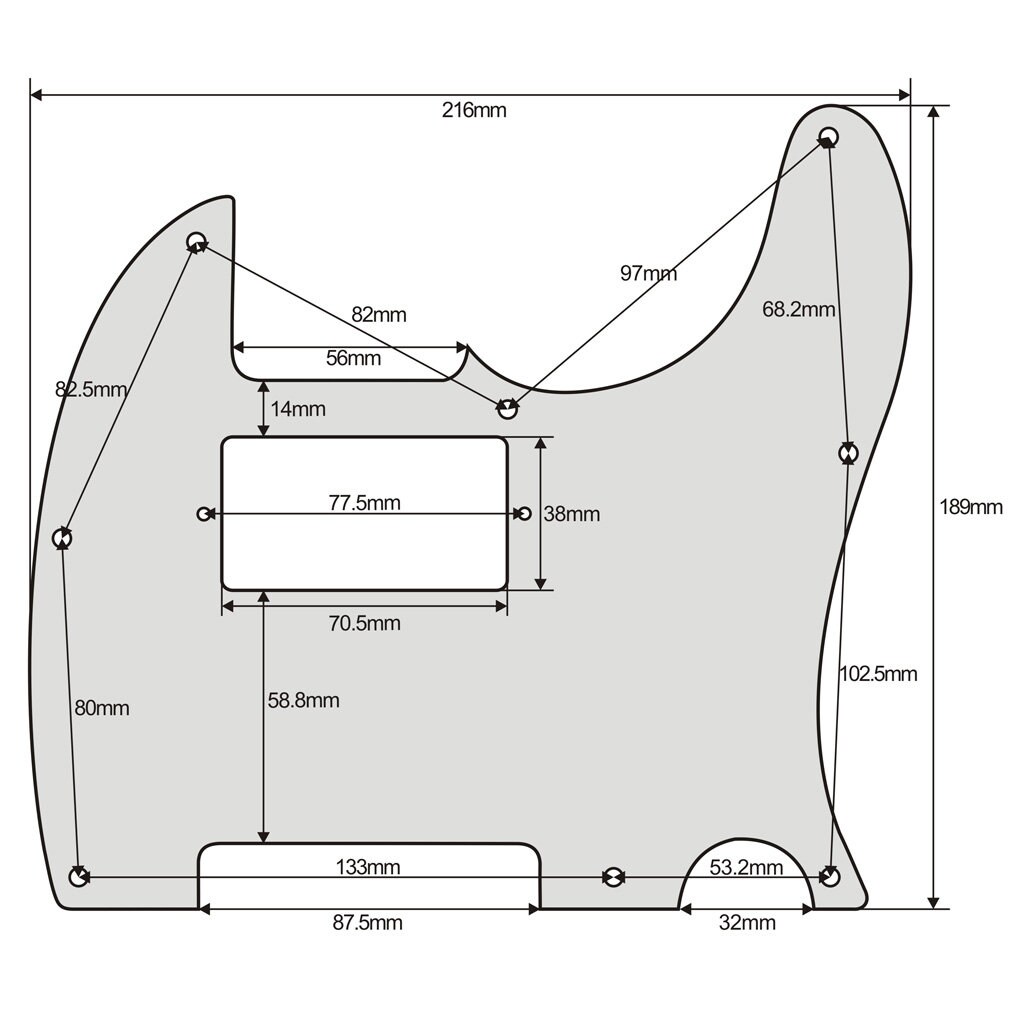 Telecaster Scratchplate Pickguard Humbucker to Fit Fender USA/MEX - Etsy