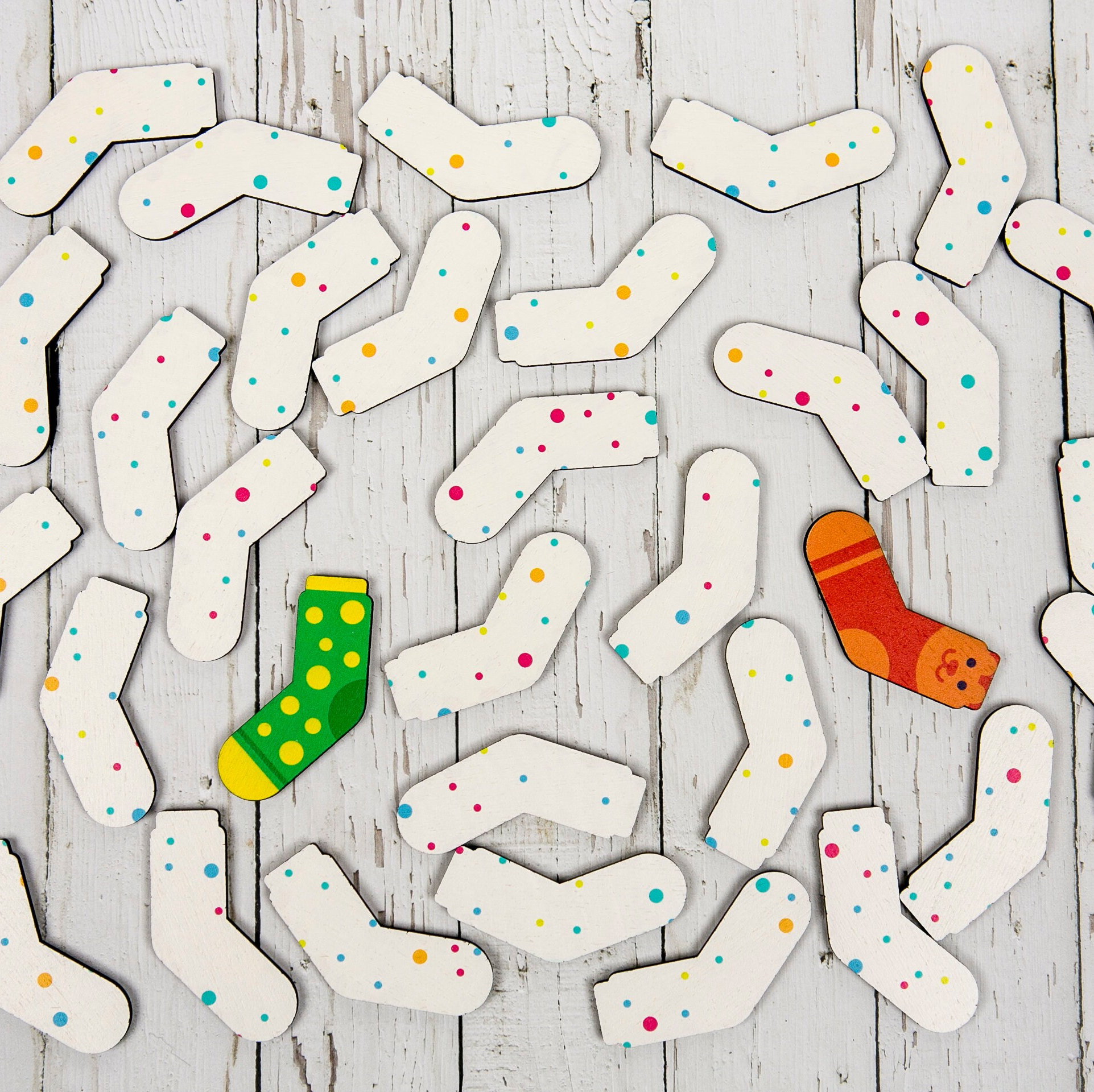 Wooden Memory and Matching Game Funny Socks - Etsy