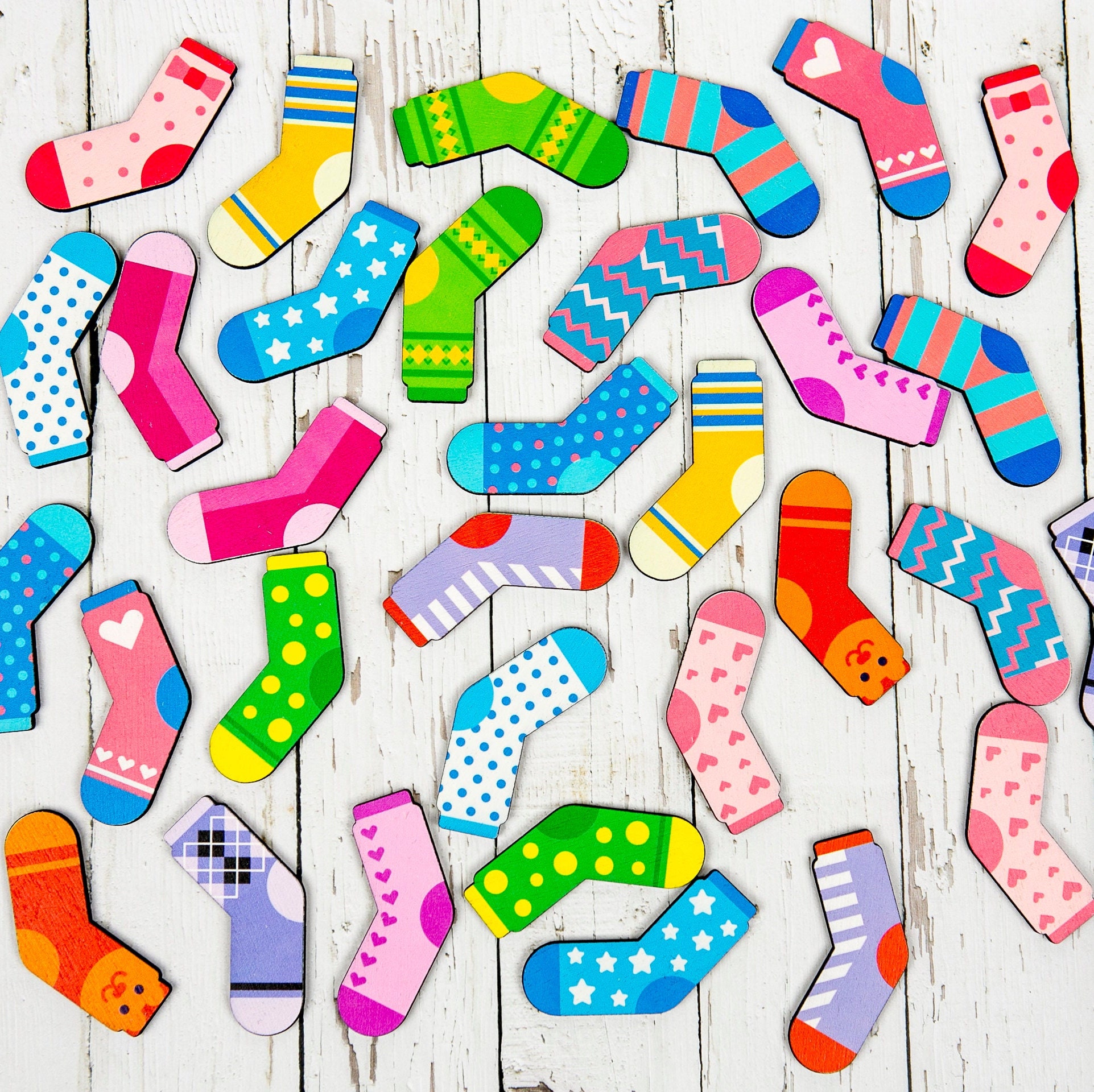 Wooden Memory and Matching Game Funny Socks - Etsy