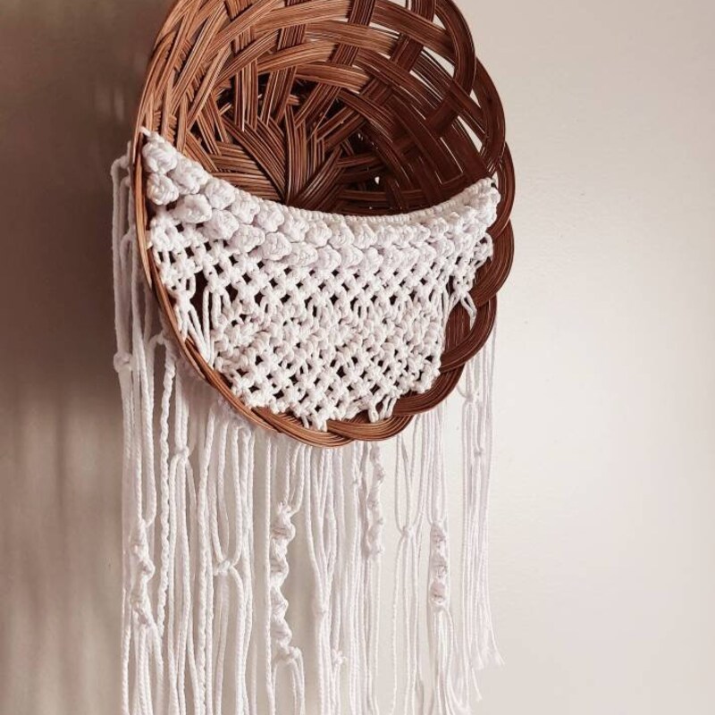 Macrame Wall Basket - Etsy