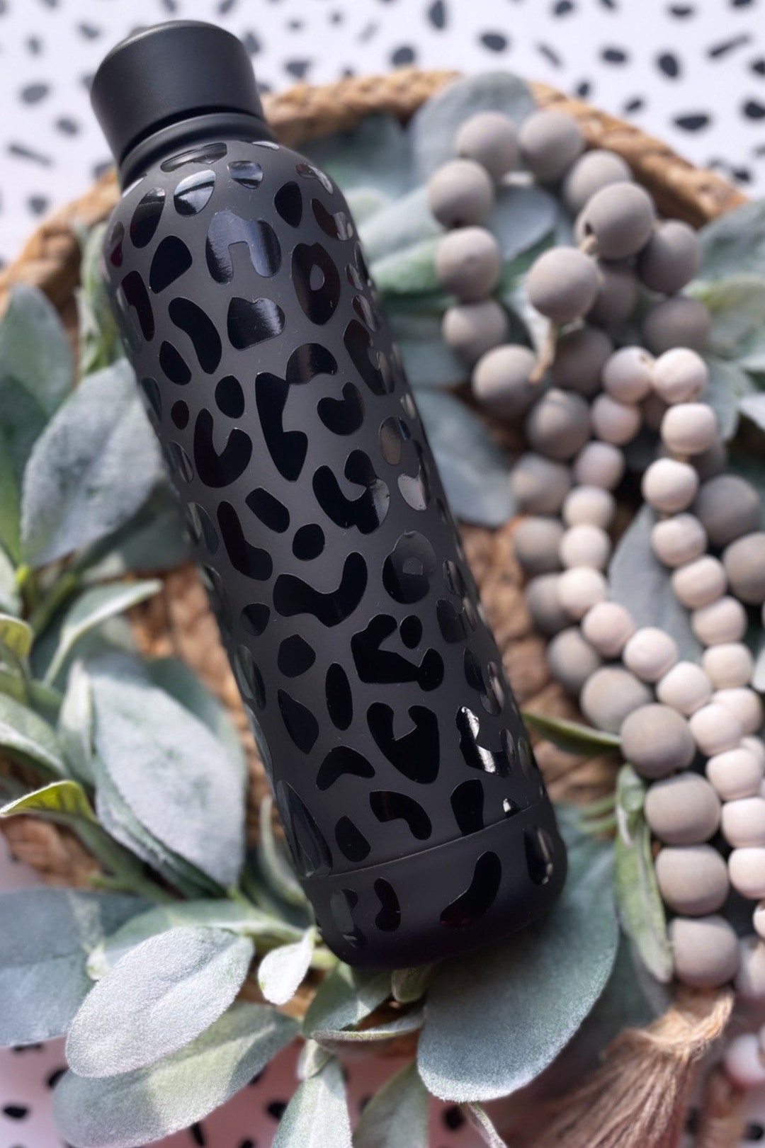 Cheetah Print Tumbler | Matte Black Tumbler | Leopard Print | Matte ...