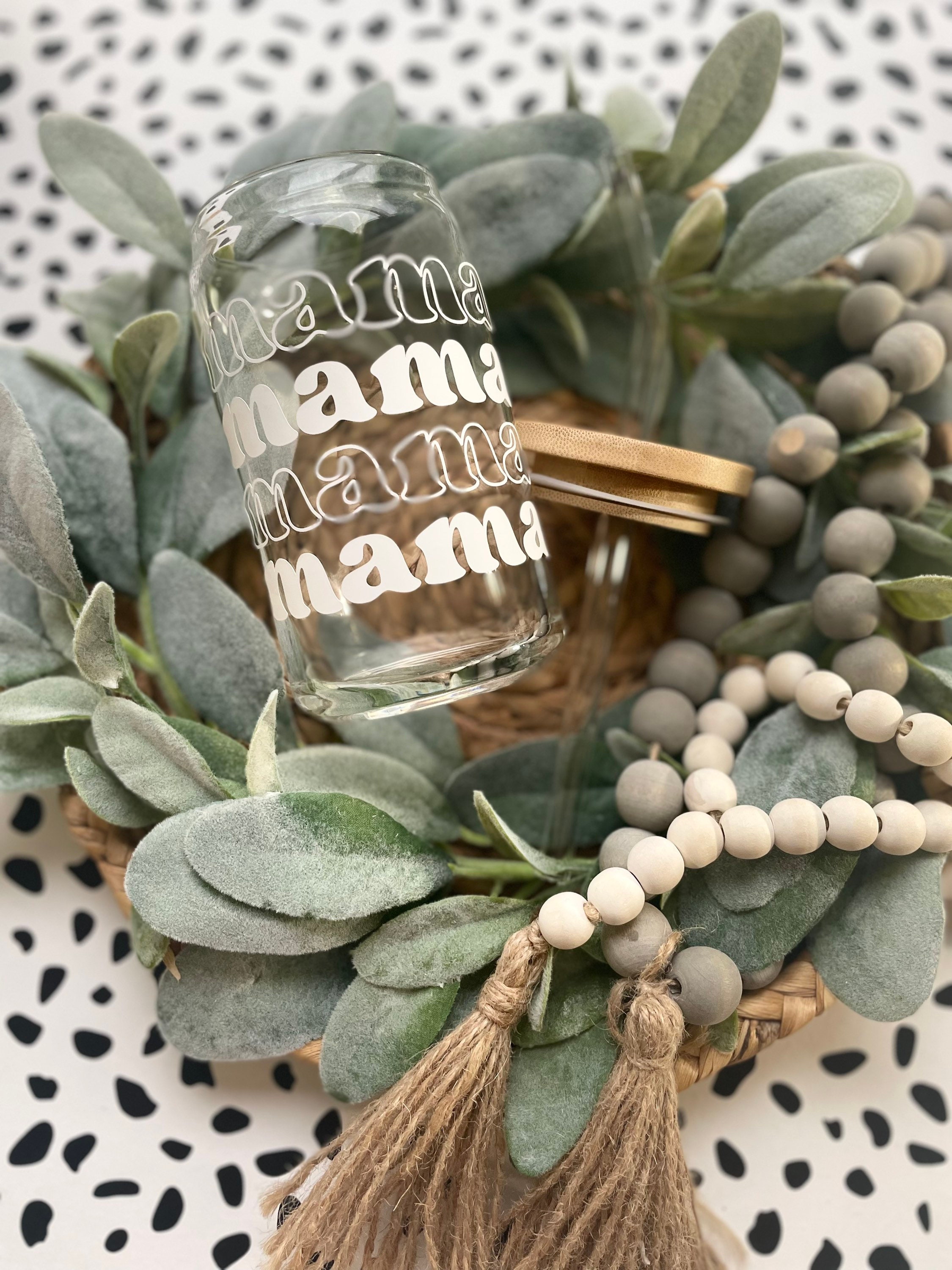 Mama Glass Glass for Mom Iced Coffee Glass Minimalistic - Etsy