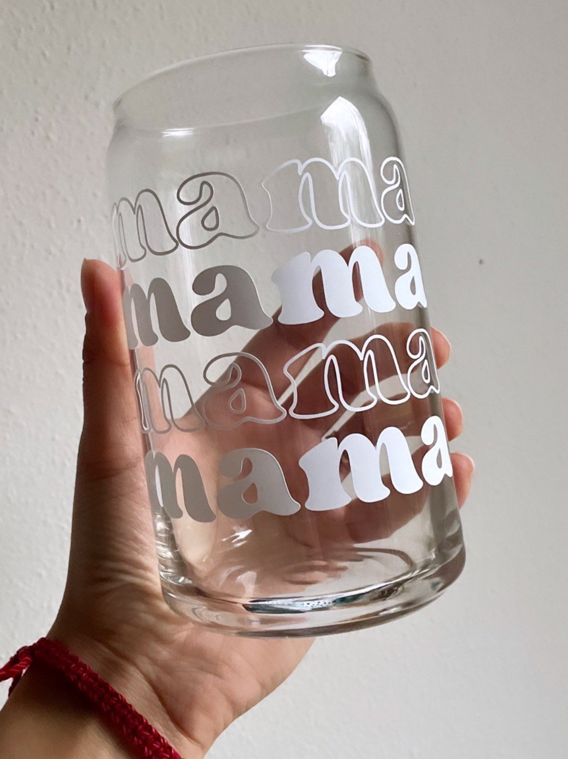 Mama Glass Glass for Mom Iced Coffee Glass Minimalistic - Etsy