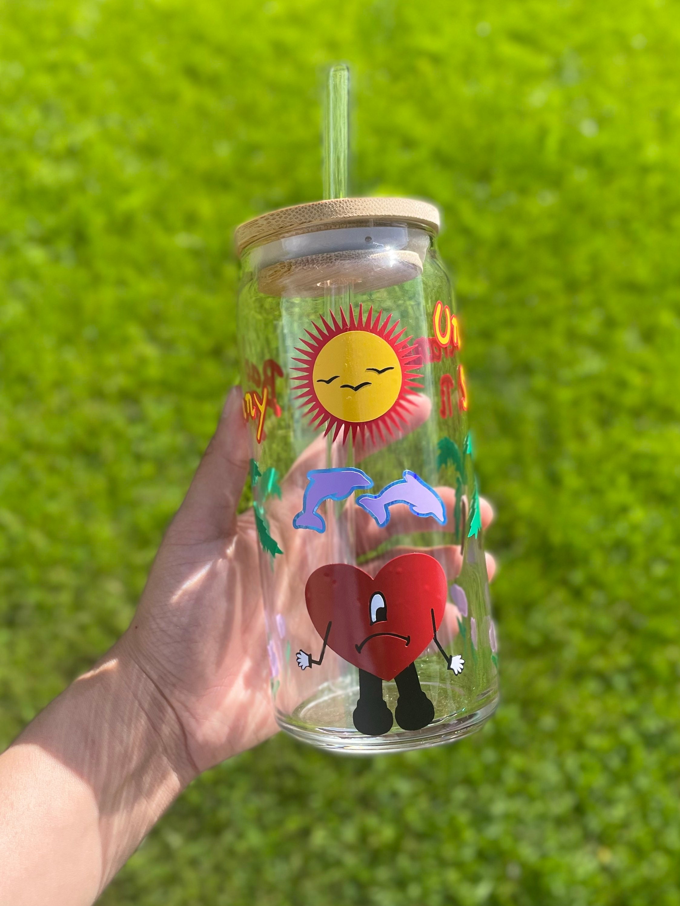 Un Verano Sin Ti Bad Bunny Glass Iced Coffee Glass Bad - Etsy