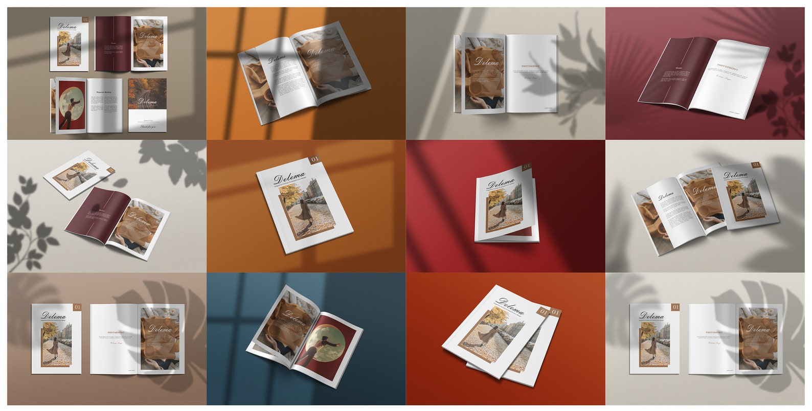 A4 Magazine + Overlay Shadow Mockup - Etsy
