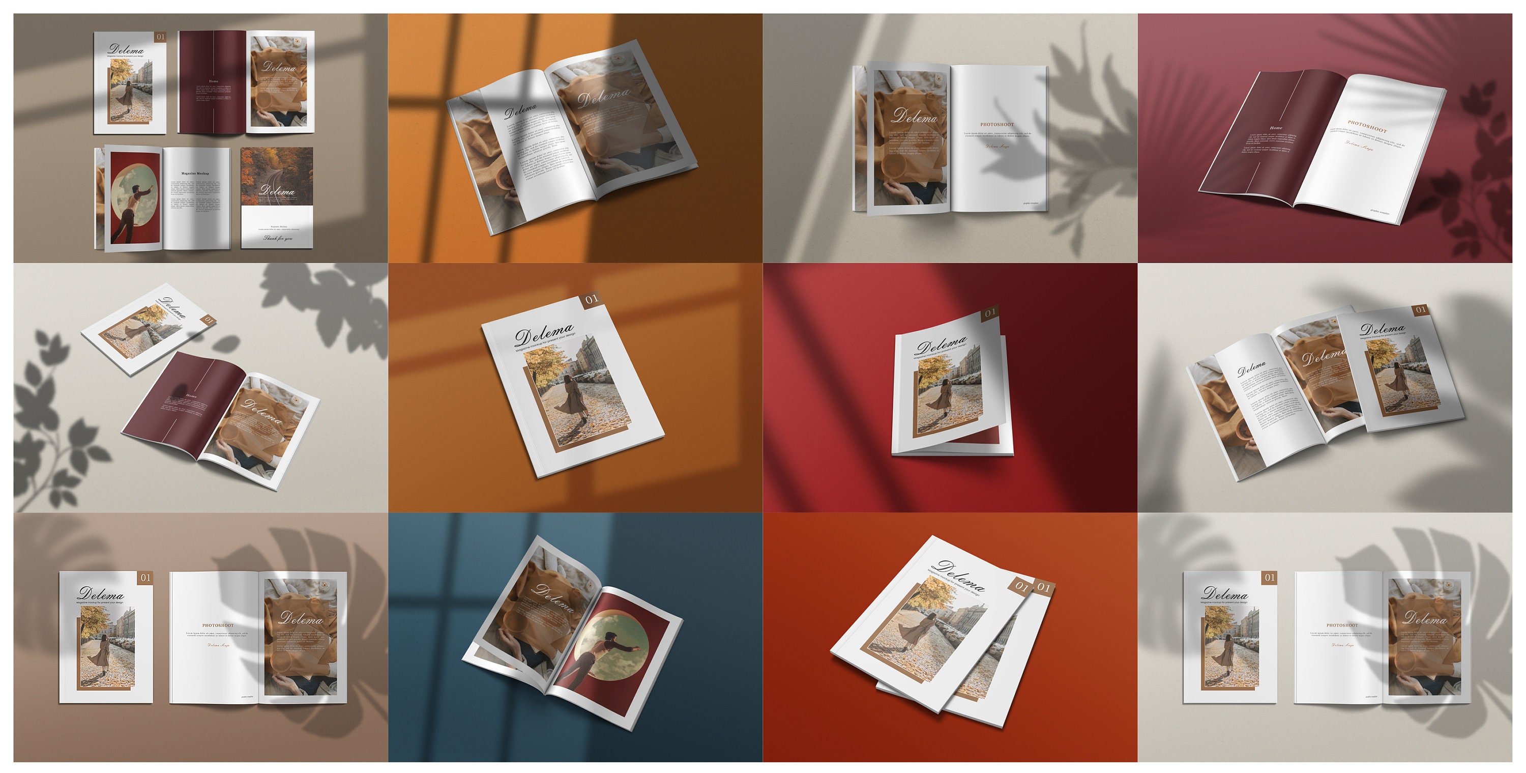 A4 Magazine + Overlay Shadow Mockup - Etsy