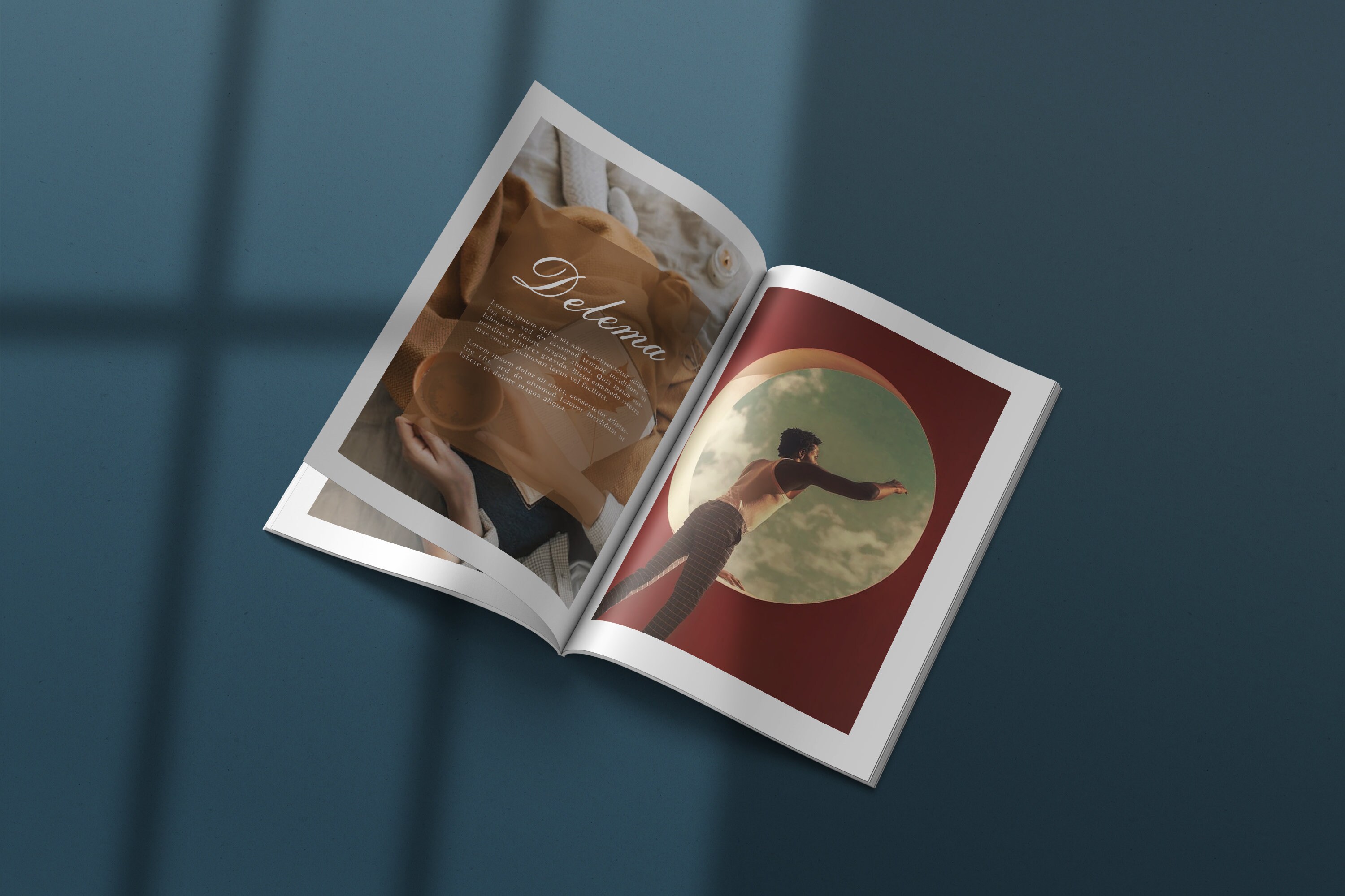 A4 Magazine + Overlay Shadow Mockup - Etsy