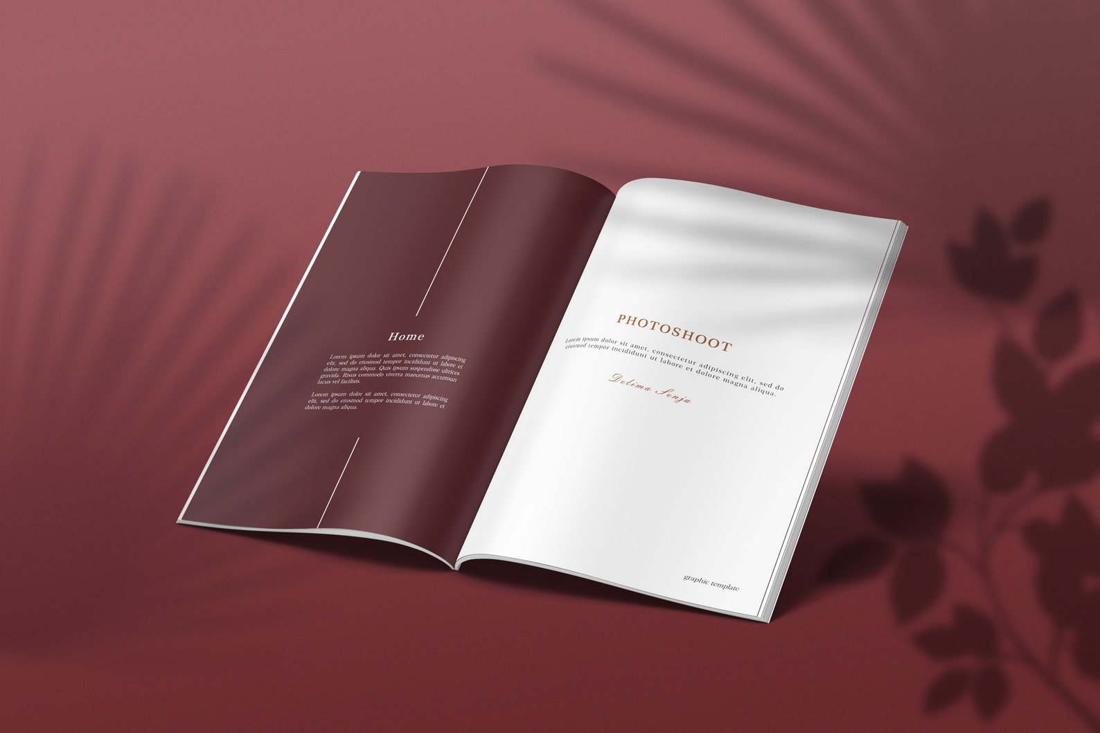 A4 Magazine + Overlay Shadow Mockup - Etsy