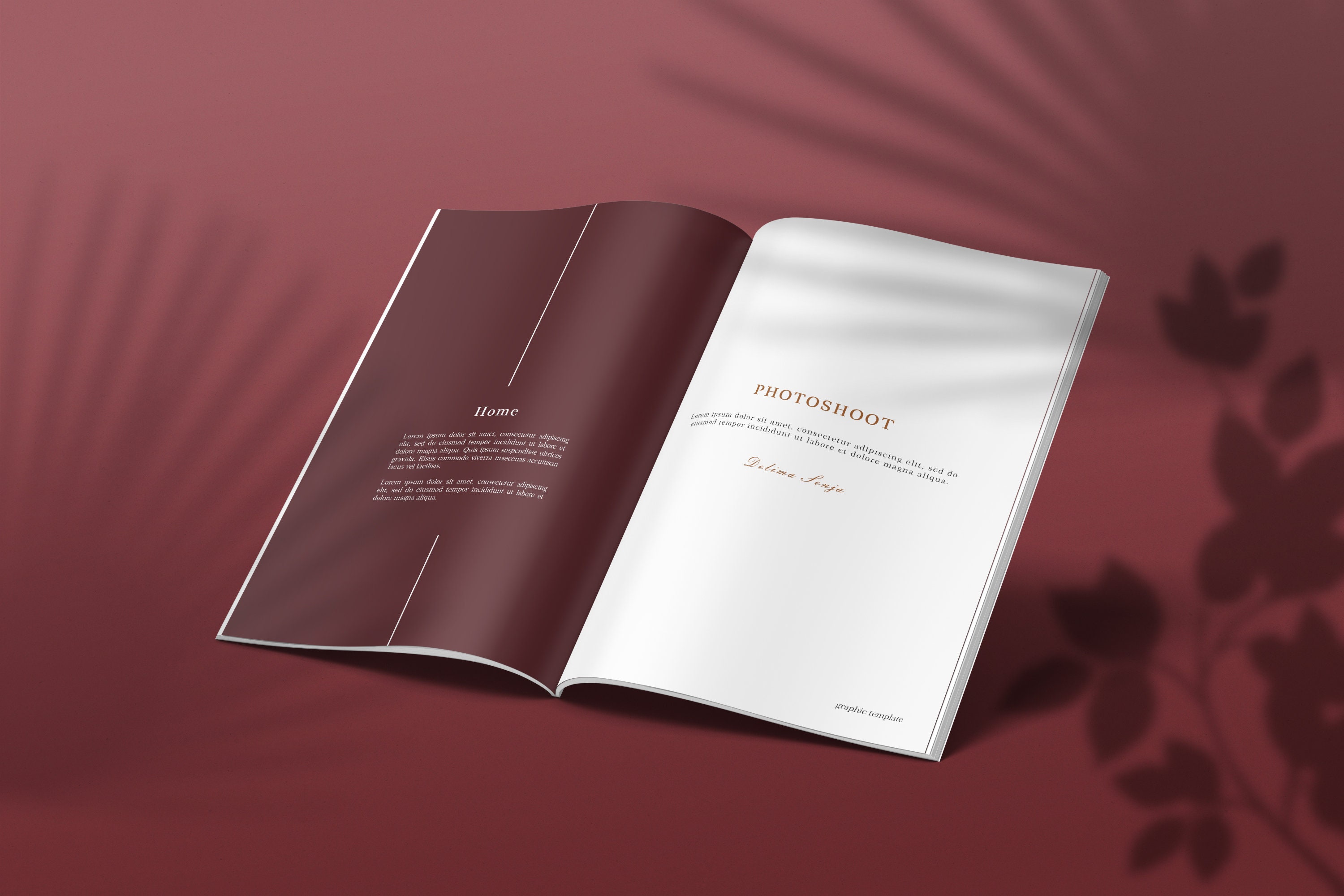 A4 Magazine + Overlay Shadow Mockup - Etsy