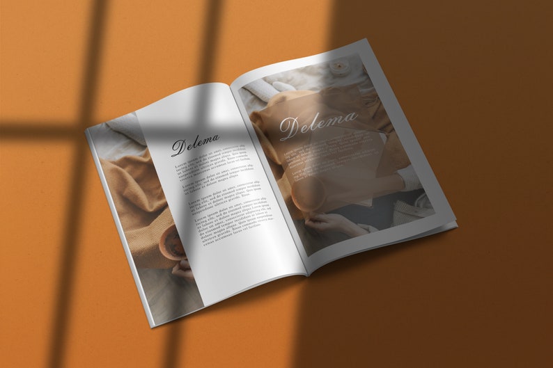 A4 Magazine + Overlay Shadow Mockup - Etsy