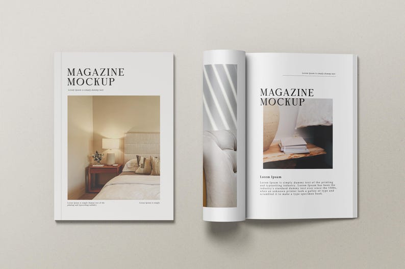 A4 Magazine Mockup Top View Shadow Overlay, Realistic and Professional ...