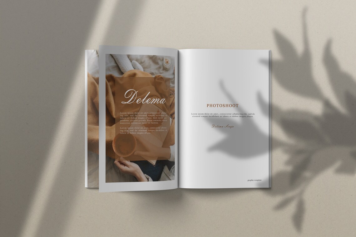 A4 Magazine Overlay Shadow Mockup - Etsy
