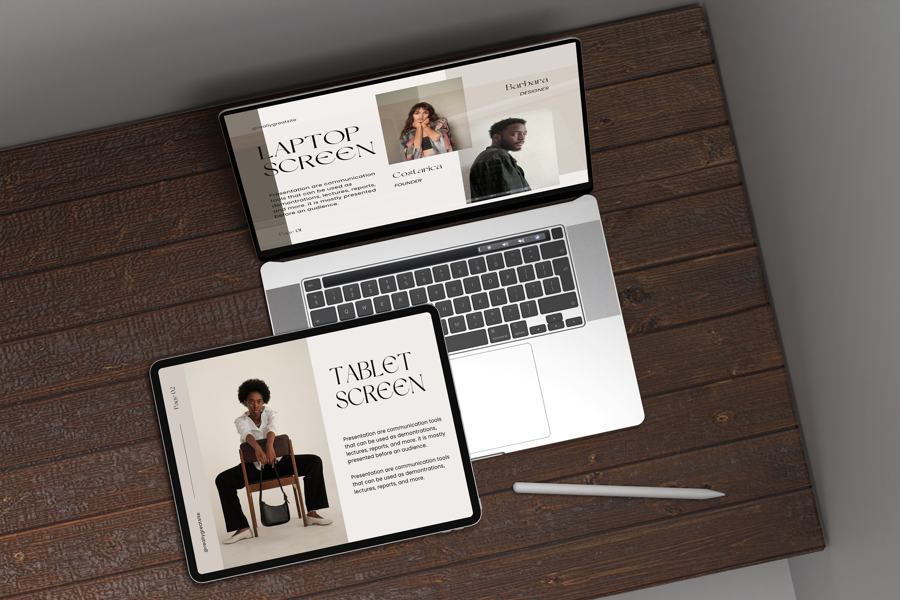 Realistic Laptop and Tablet Mockup - Etsy