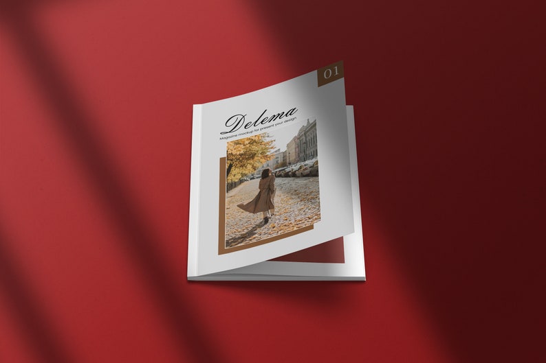 A4 Magazine + Overlay Shadow Mockup - Etsy