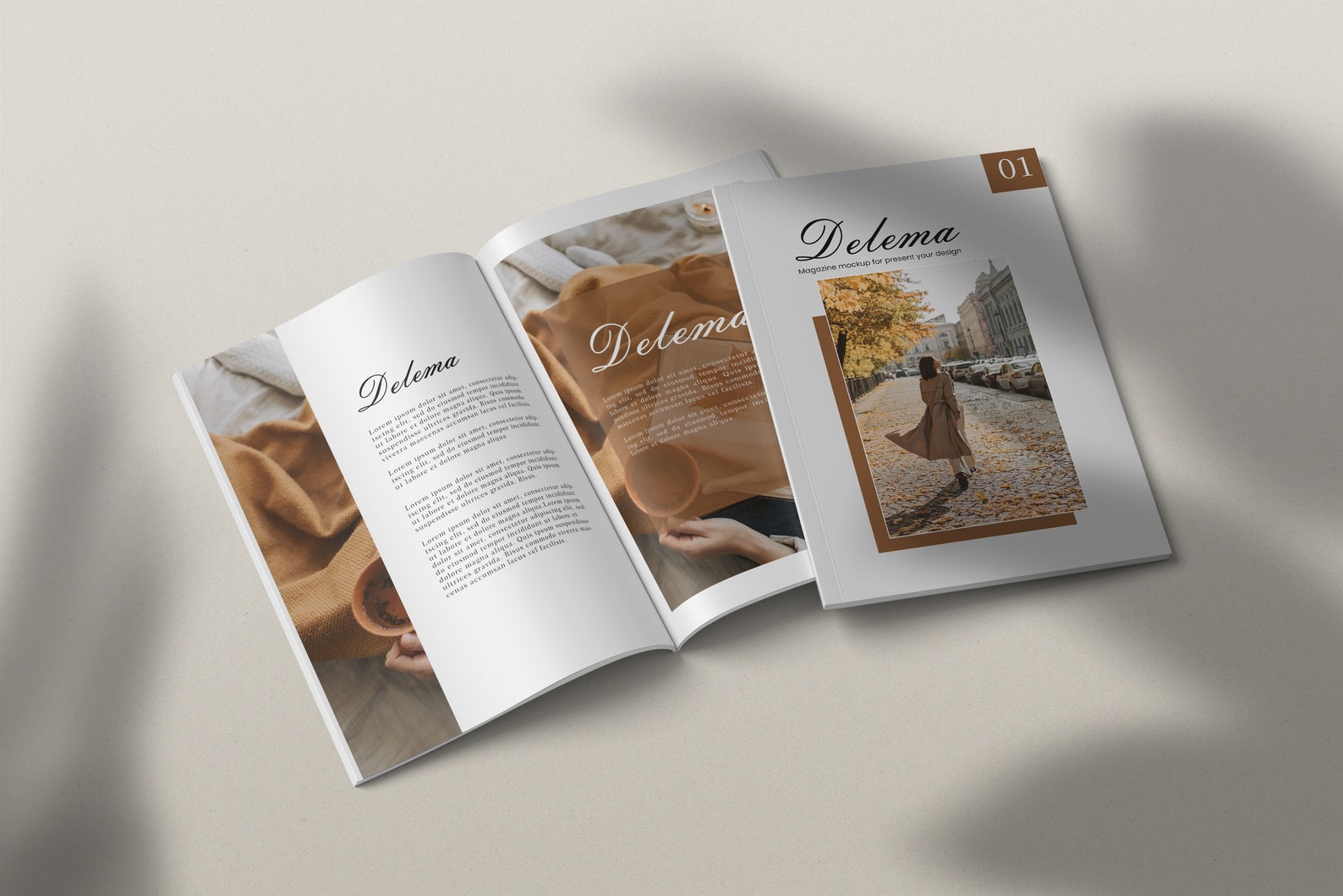 A4 Magazine + Overlay Shadow Mockup - Etsy