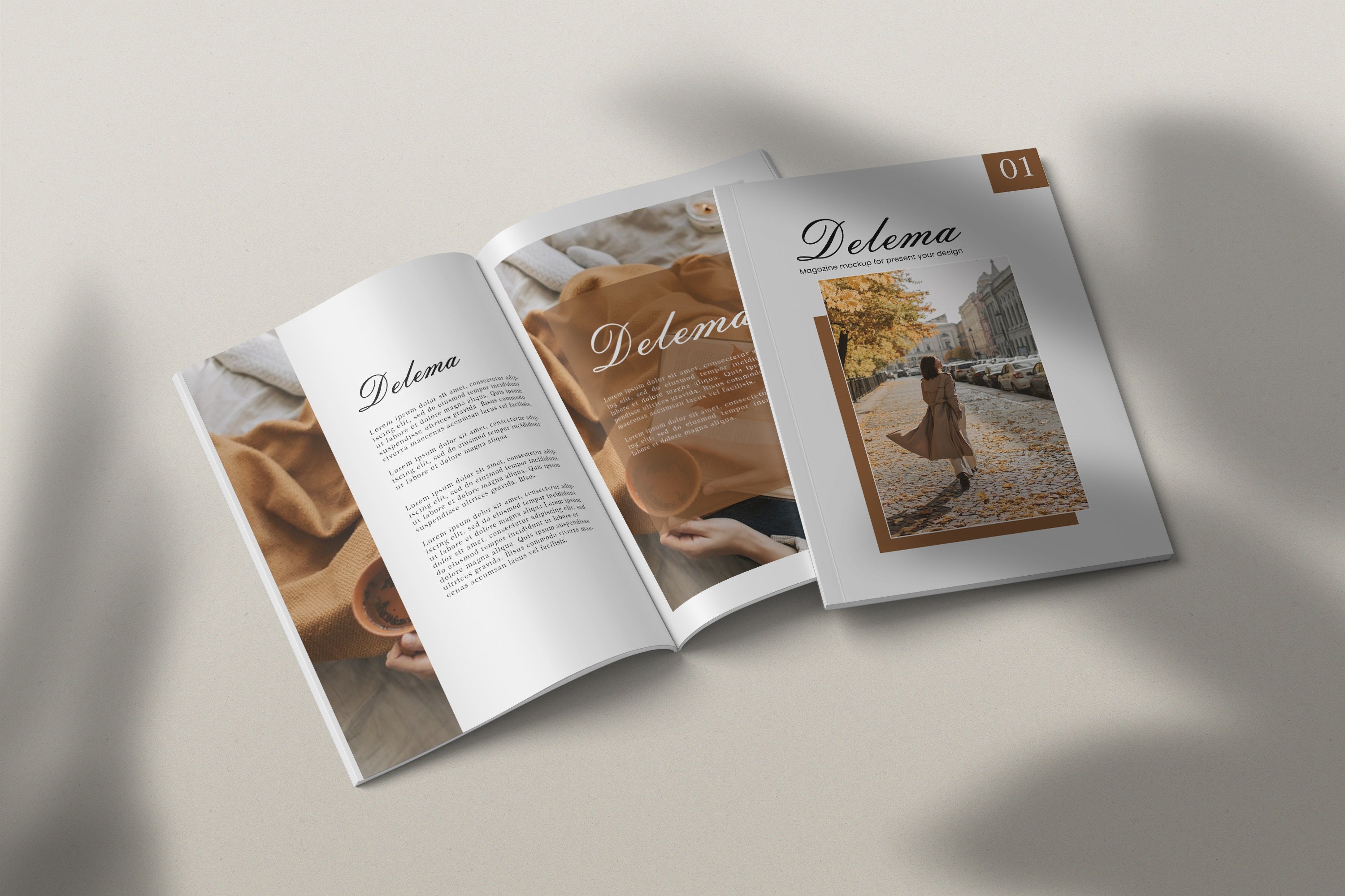 A4 Magazine + Overlay Shadow Mockup - Etsy