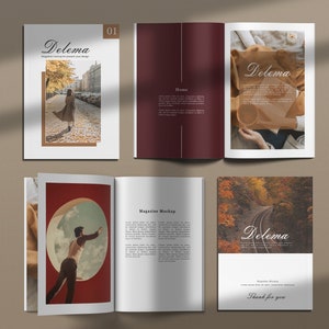 A4 Magazine + Overlay Shadow Mockup - Etsy