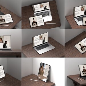 Realistic Laptop and Tablet Mockup - Etsy
