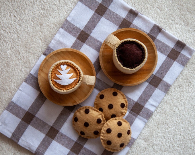 Coffee Play Set Play Food, Felt Food, Role-playing Toys, Felt Coffee ...