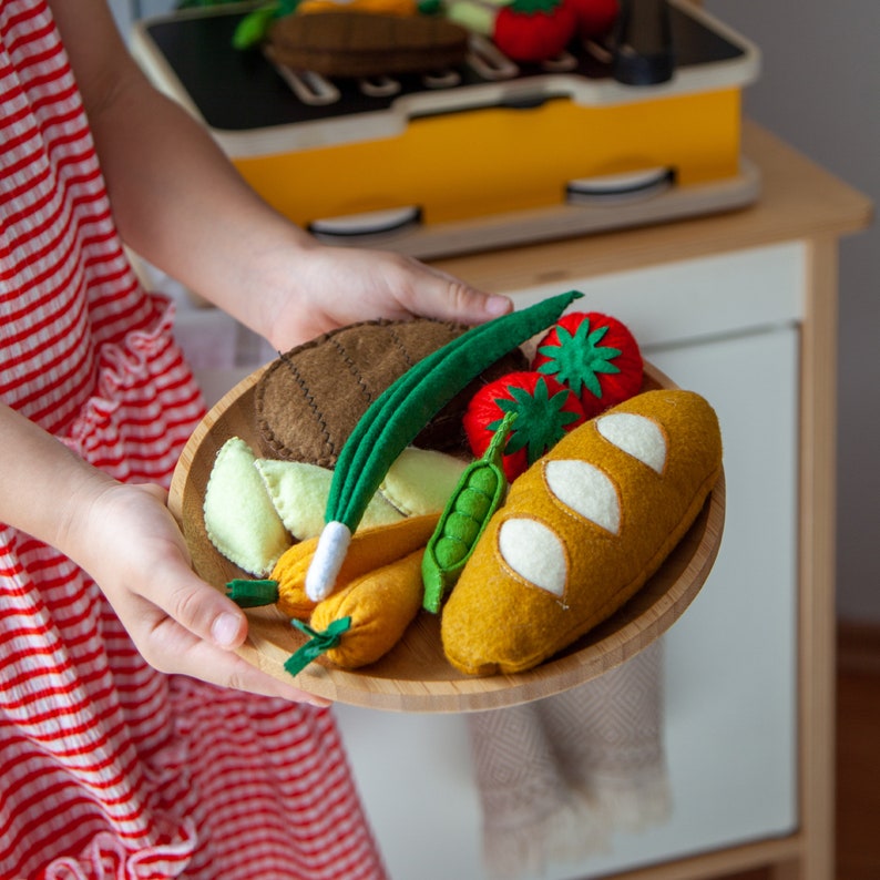 Felt Steak Play Set Play Food, Felt Food, Felt Role-playing Toys, Felt ...