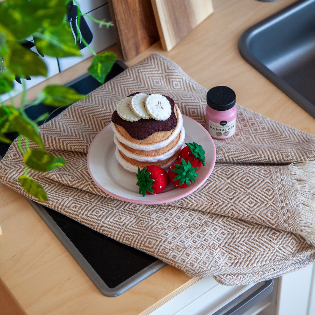 Felt Pancake Play Set - Play Food, Felt Food, Role-playing Toys, Felt ...