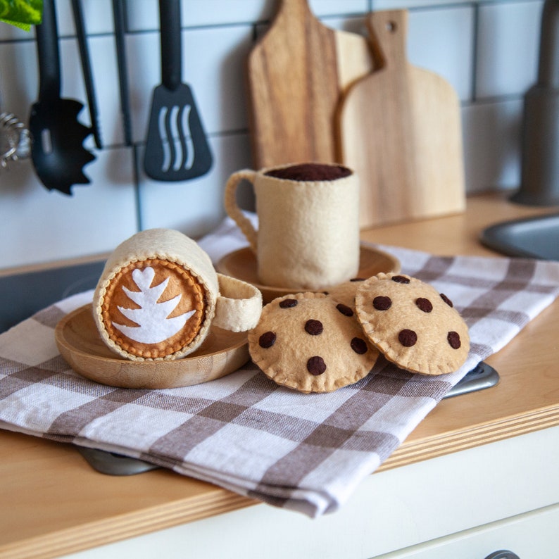 Coffee Play Set Play Food Felt Food Role-playing Toys - Etsy