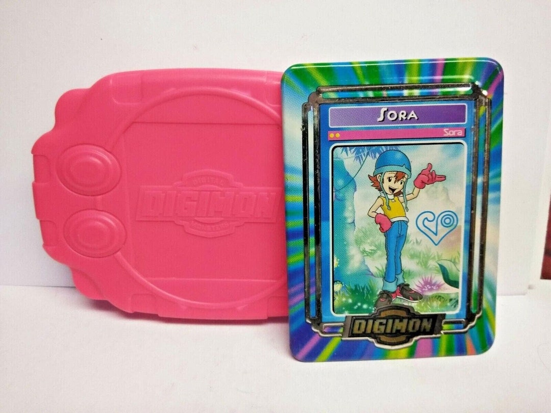 2000 Taco Bell Digimon Sora the Tomboy rare Metal Card W/ Matching ...