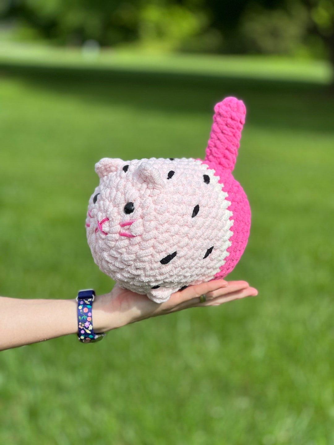 Lychee Chubby Fruit Loaf Cat - Collectible Amigurumi Crochet Plushie - Etsy