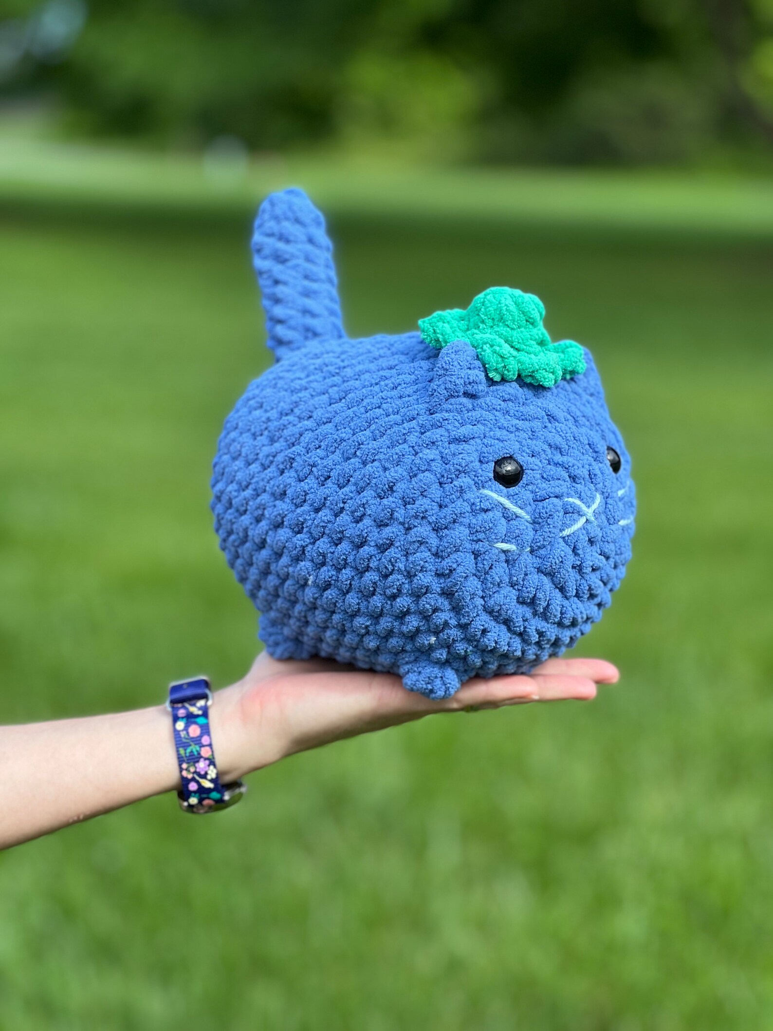Blueberry Chubby Fruit Loaf Cat Collectible Amigurumi Crochet Plushie ...