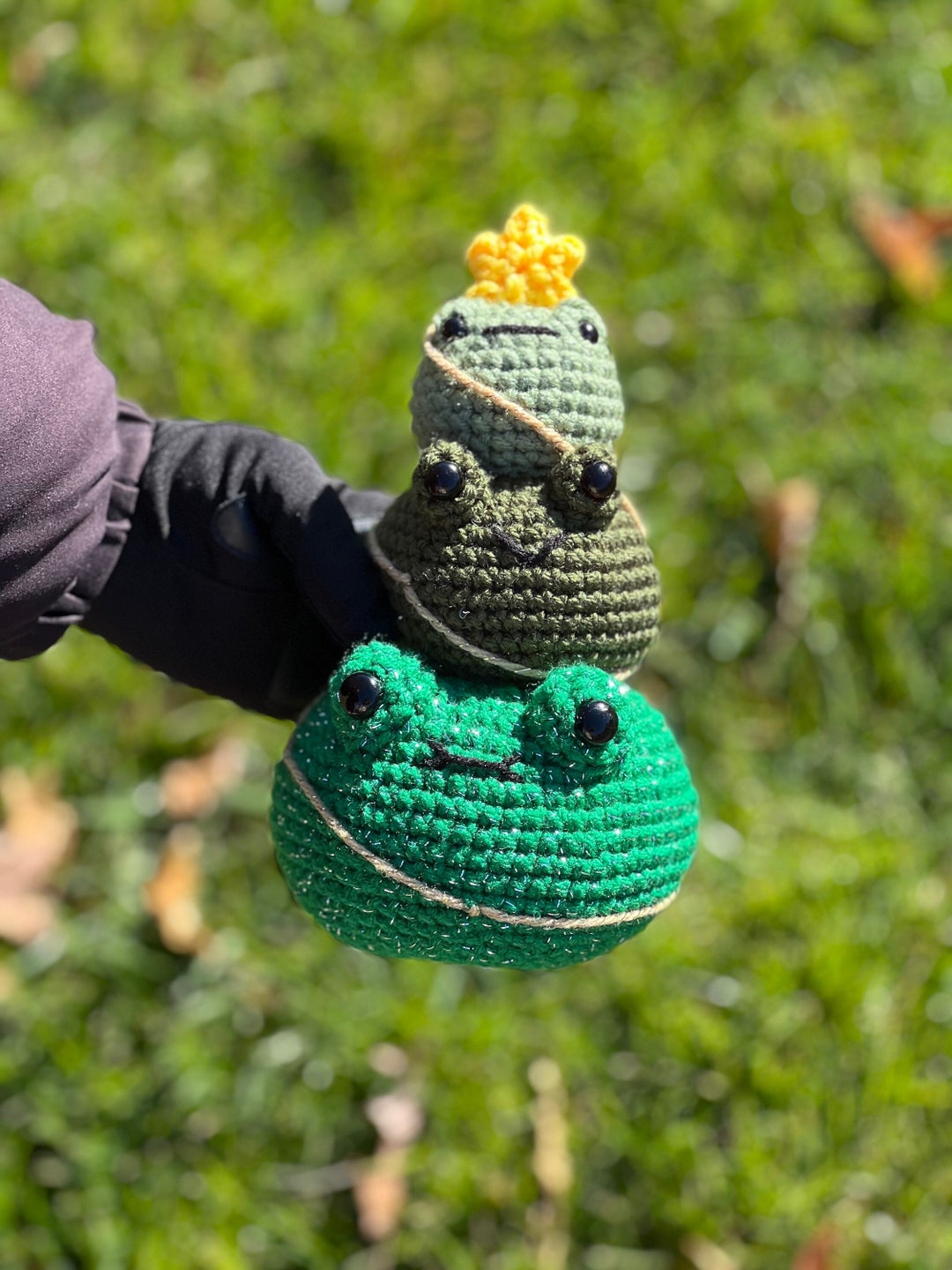 Kawaii Christmas Holiday Frog Stack Tree Friend Collectible Amigurumi ...