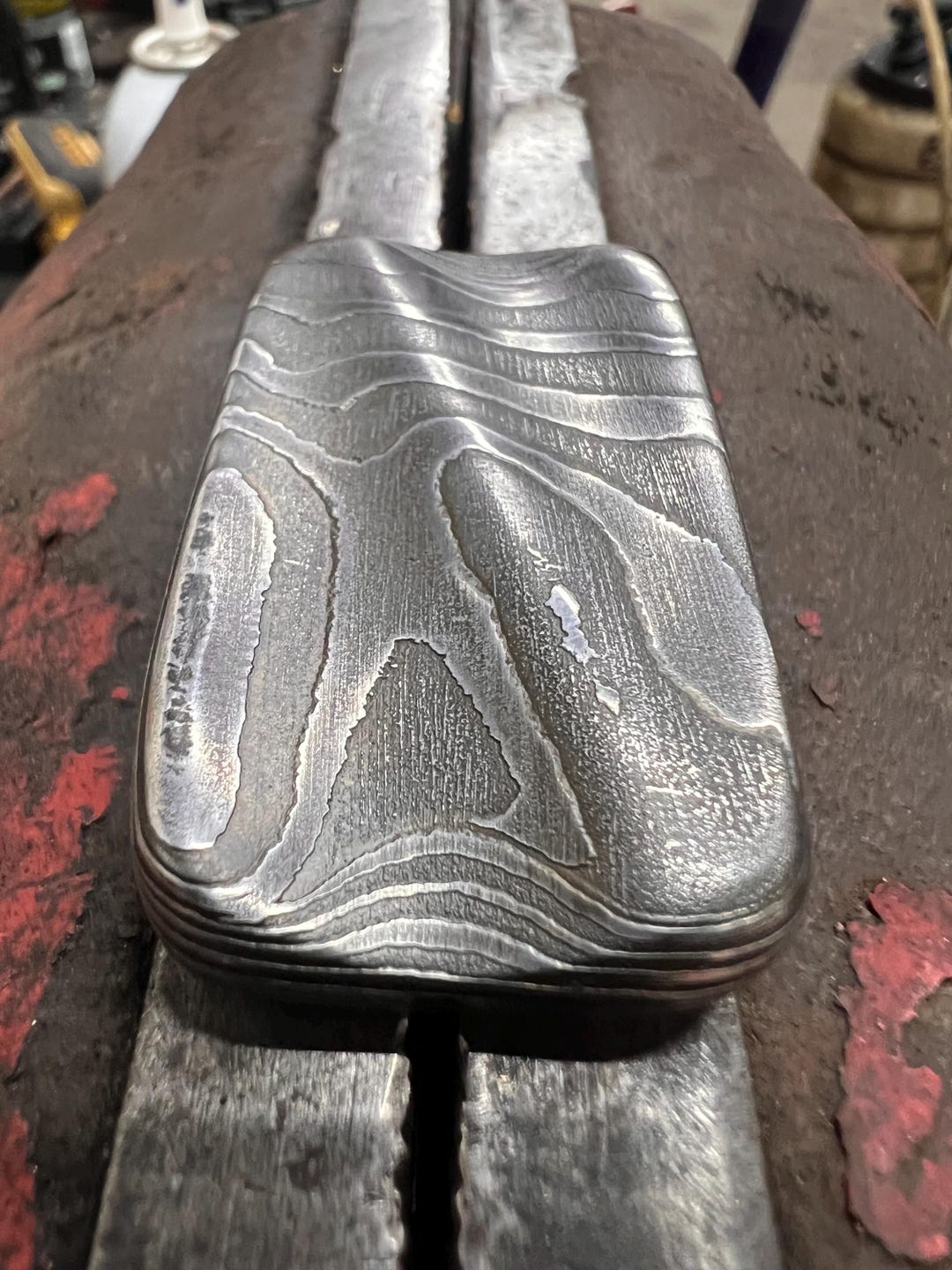 Low Layer Damascus Worry Stone Fidget - Etsy