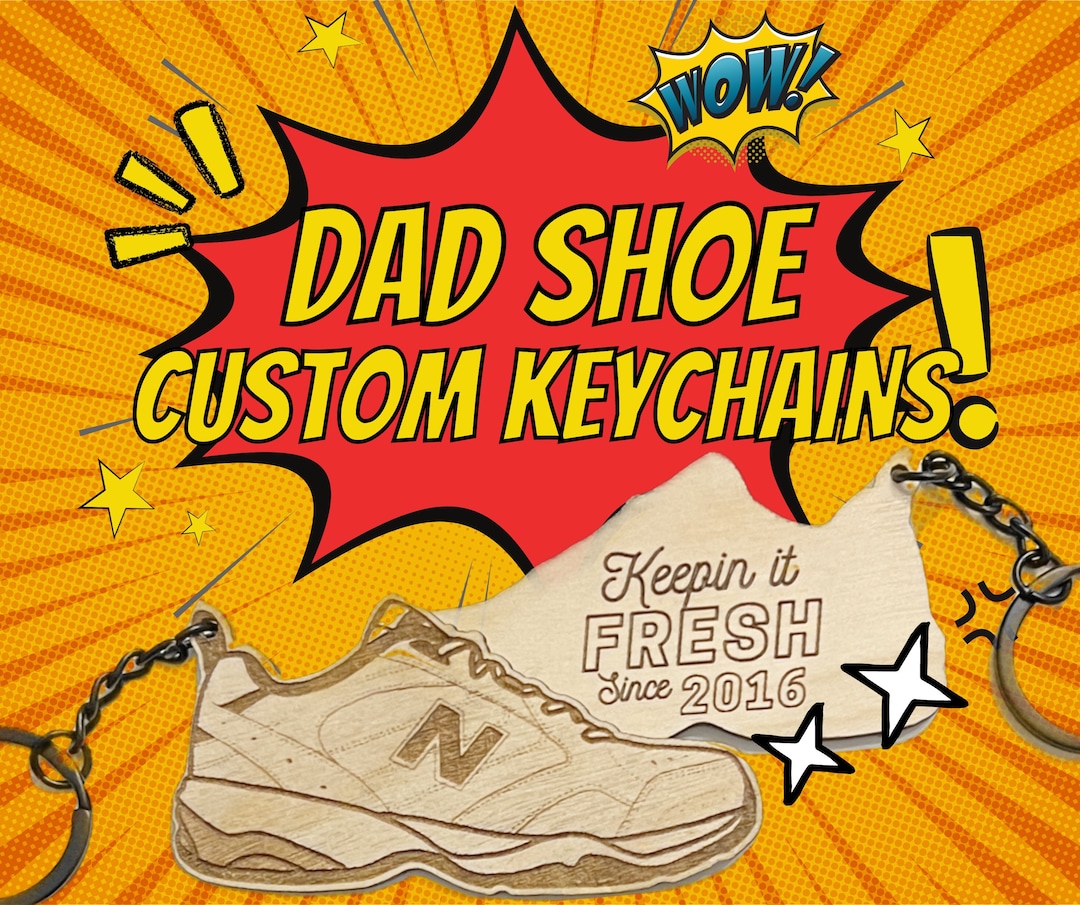 The INCREDIBLE Dad Shoe Keychain | New Balance | Personalized Gift for ...