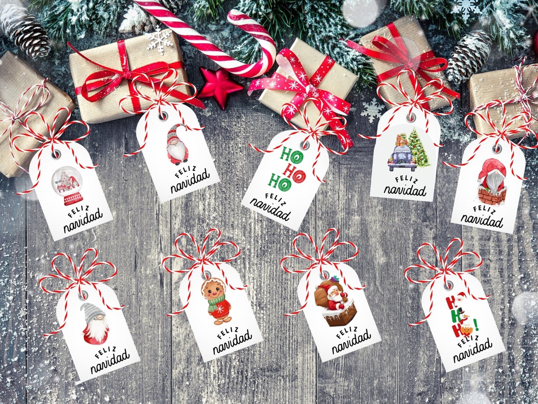 Printable FELIZ Navidad Tags | Christmas Gift Tags | Holiday Gift Tags ...