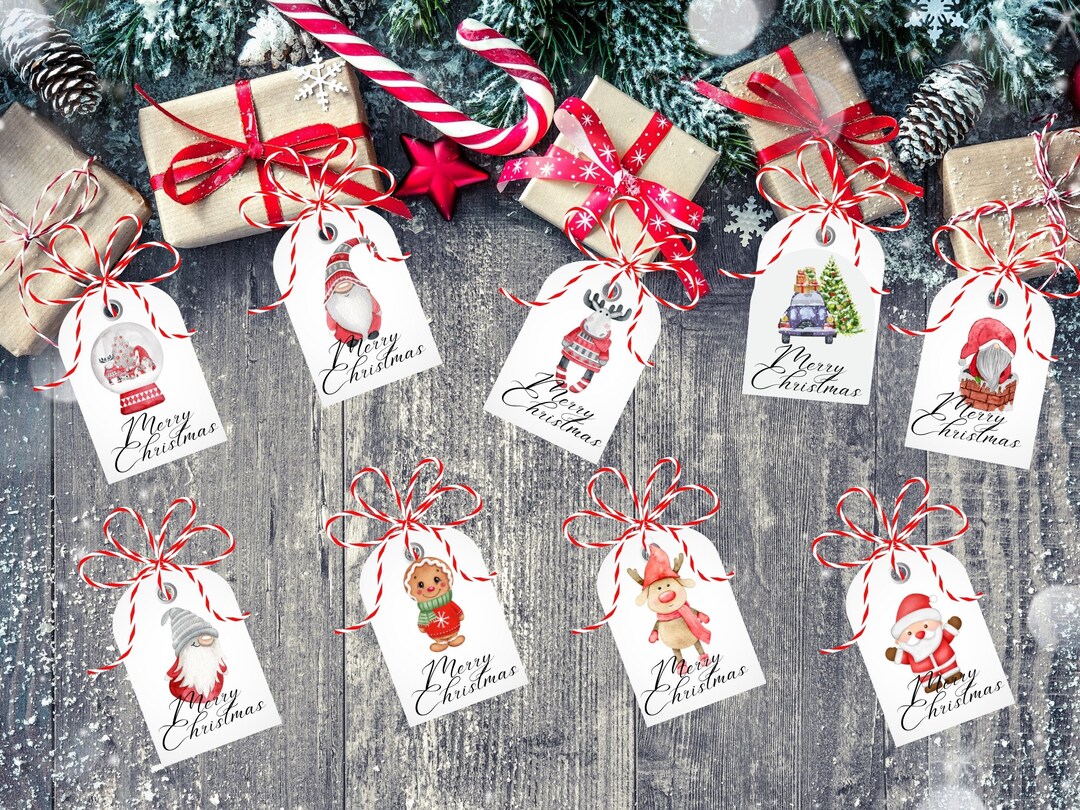 9 Printable Christmas Gift Tags Holiday Gift Tags Gift Tags Printable ...