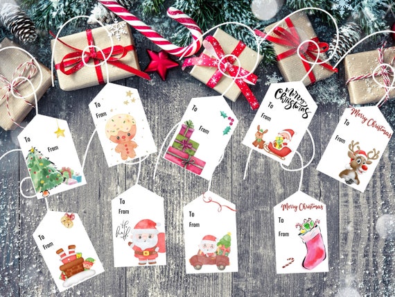 9 Printable Christmas Gift Tags Printable Gift Tags Holiday - Etsy