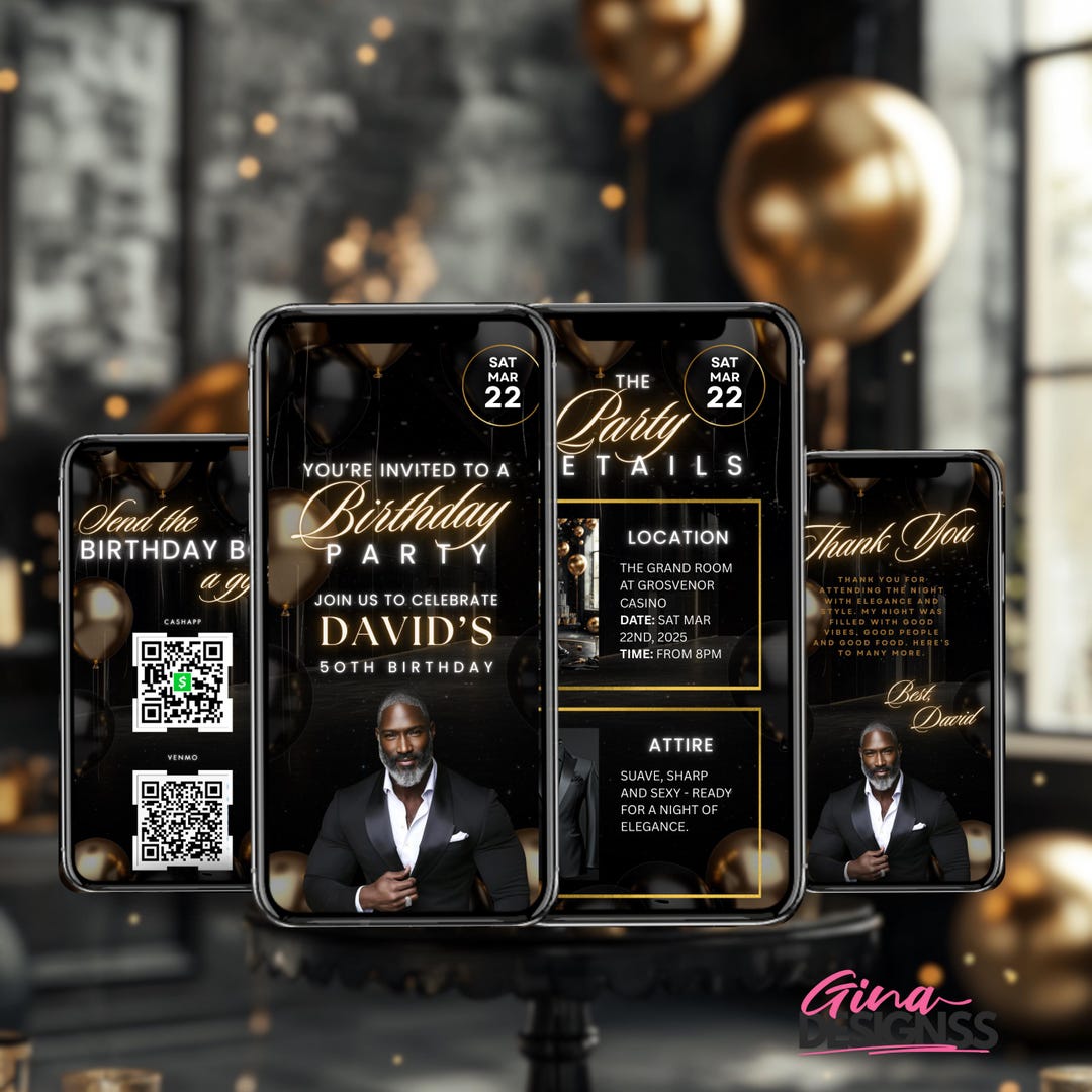 Animated Birthday Party Invitation Template Custom Invite Canva ...