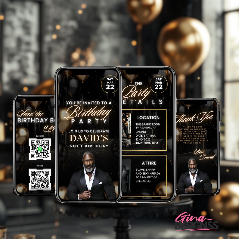 Animated Birthday Party Invitation Template Custom Invite Canva ...