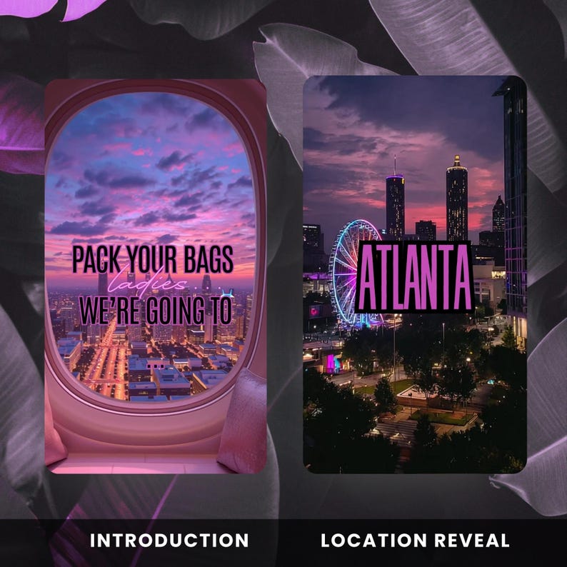 Atlanta Birthday Itinerary Template | Animated Travel Video Invite ...