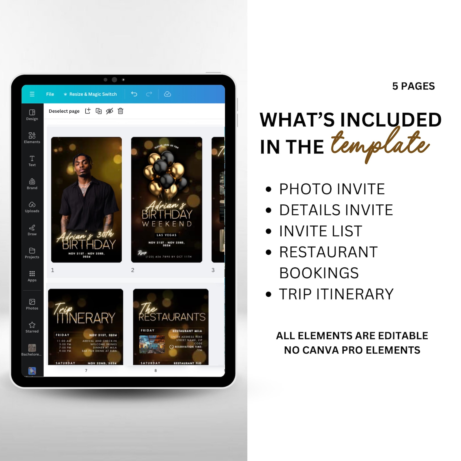 Mens Digital Birthday Weekend Invitation Animated Travel Lads Trip ...