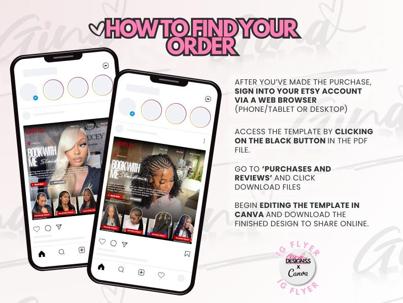 Hairflix Inspired Flyer | Editable Canva Template for Hair Stylists ...
