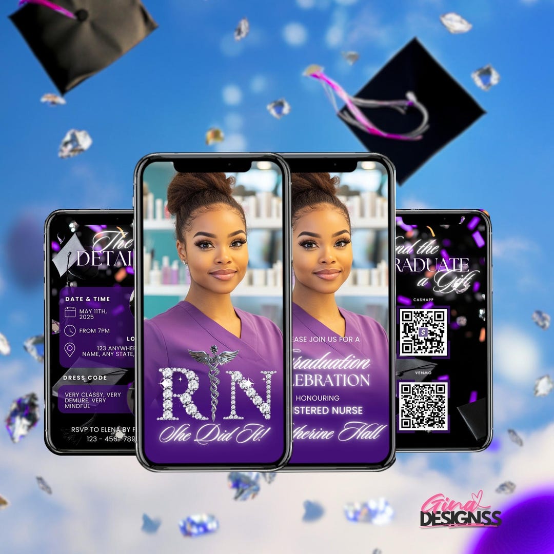Nurse Graduation Invitation Nursing Graduation Invitation Template ...